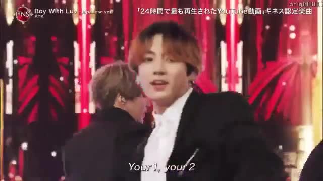 bts boy with luv japnese ver in FNS - نماشا